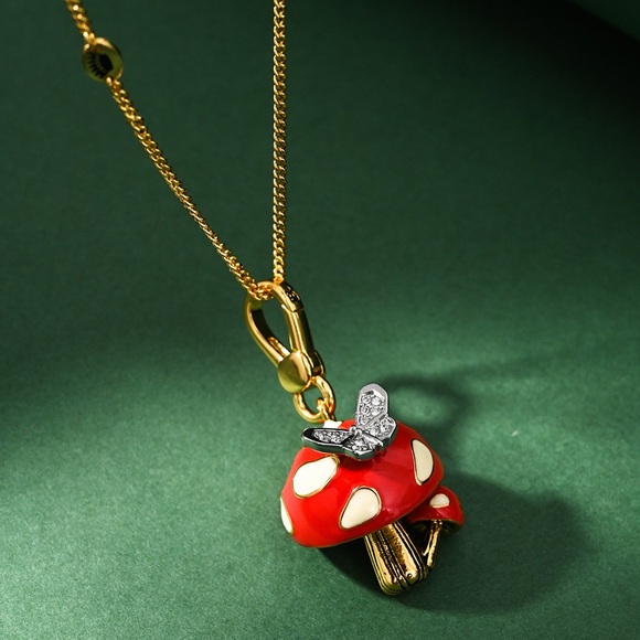 Juicy Couture | Jewelry | Juicy Couture Red And Gold Toadstool Necklace ...
